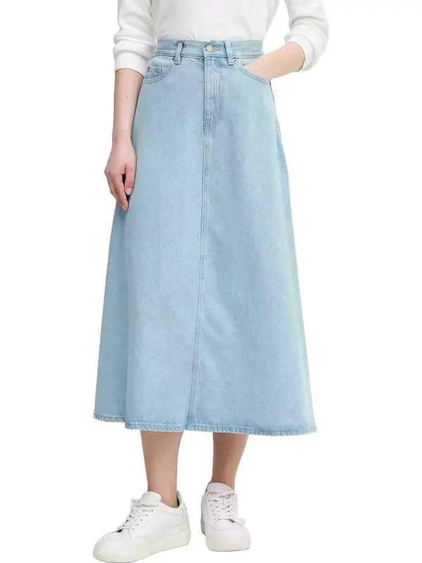 BENETTON A-line Denim Skirt - Blue