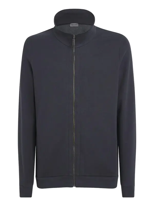 Hanro Stretch-cotton Zip-up Sweatshirt - Grey