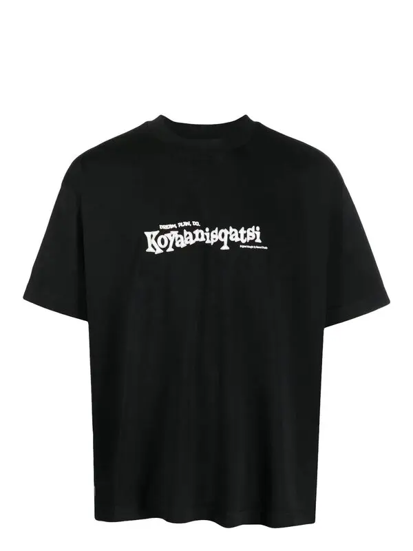 BONSAI Slogan-print T-shirt - Black