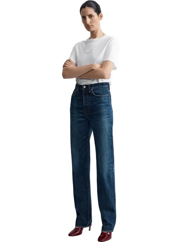 TOTEME Classic Slim Denim Full Length - Faded Blue