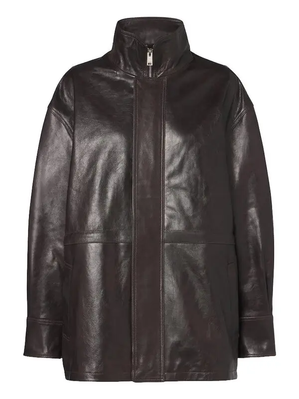 ARMA Alia Leather Jacket - Brown