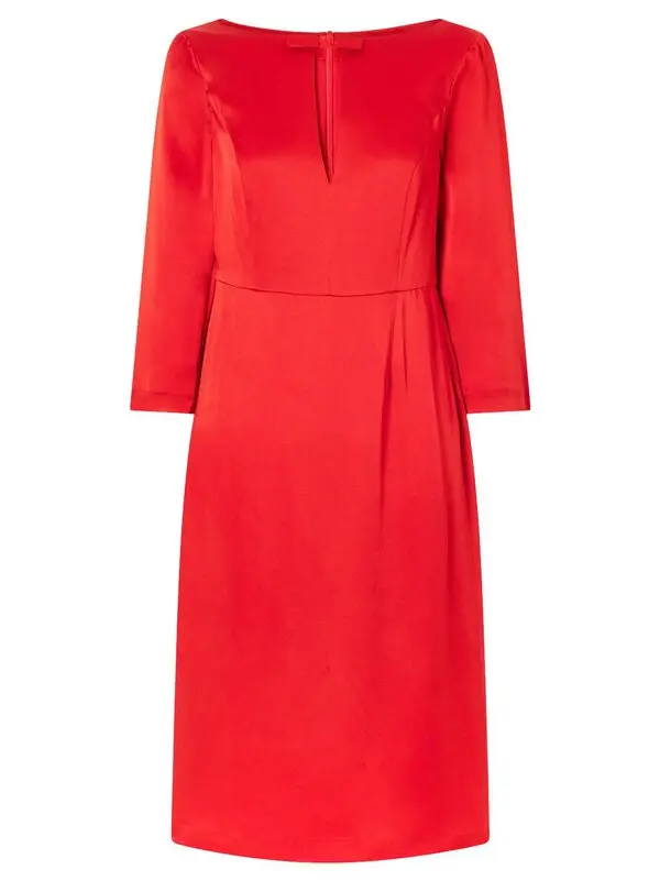 Bernadette Eleni Bow-detailed Satin Midi Dress - Red