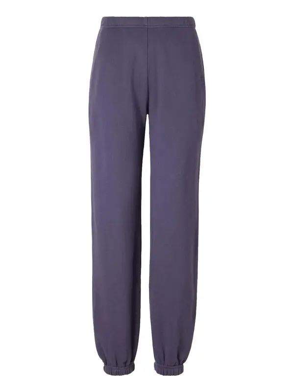 Eterne Logo-embroidered Cotton And Modal-blend Terry Tapered Track Pants - Blue