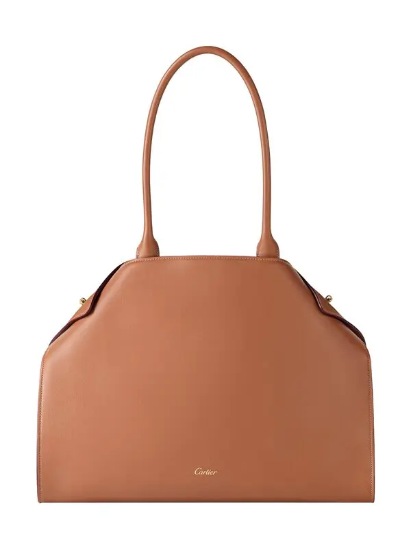 Cartier Medium Leather Clash Tote Bag - Brown