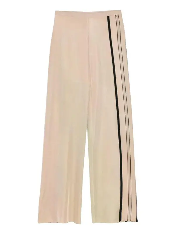 FERRAGAMO Side-stripe Palazzo Pants - Neutrals