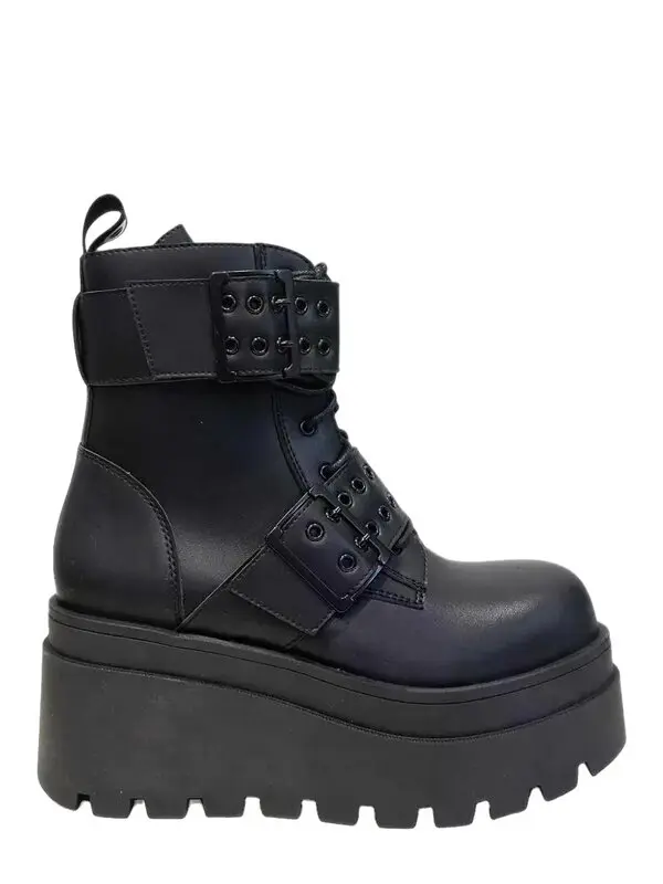 ALTERCORE Deminis Buckled Platform Boots - Black
