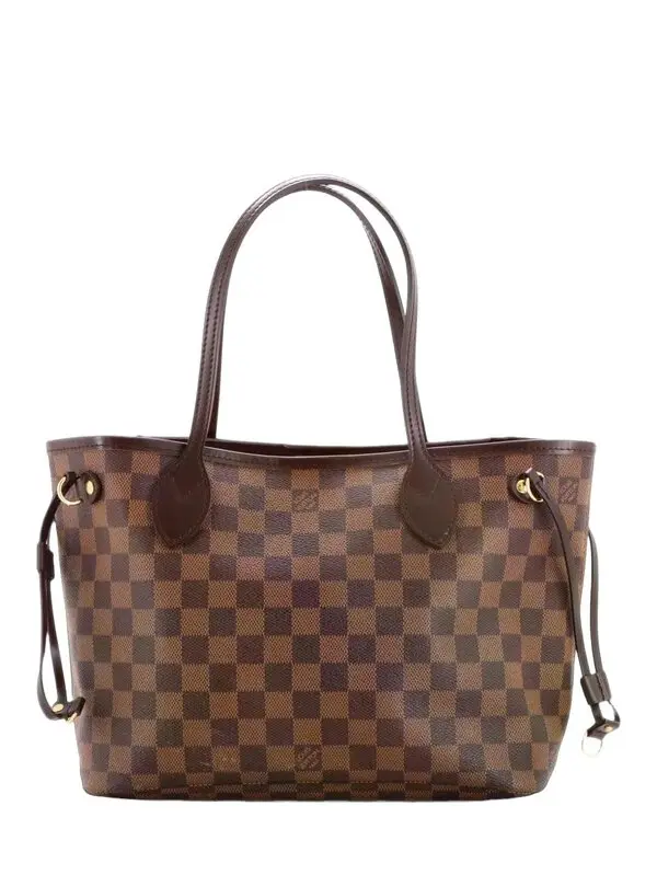 LOUIS VUITTON Neverfull Damier Pm Tote Bag - Brown