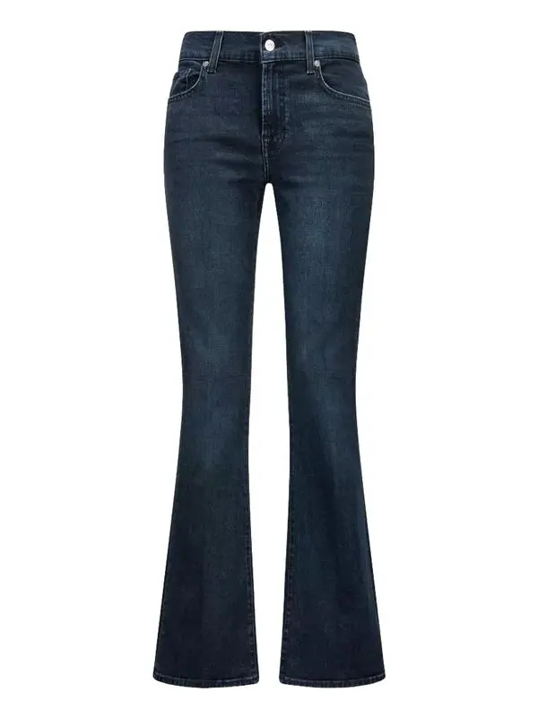 7 For All Mankind Faded Flared Jeans - Blue
