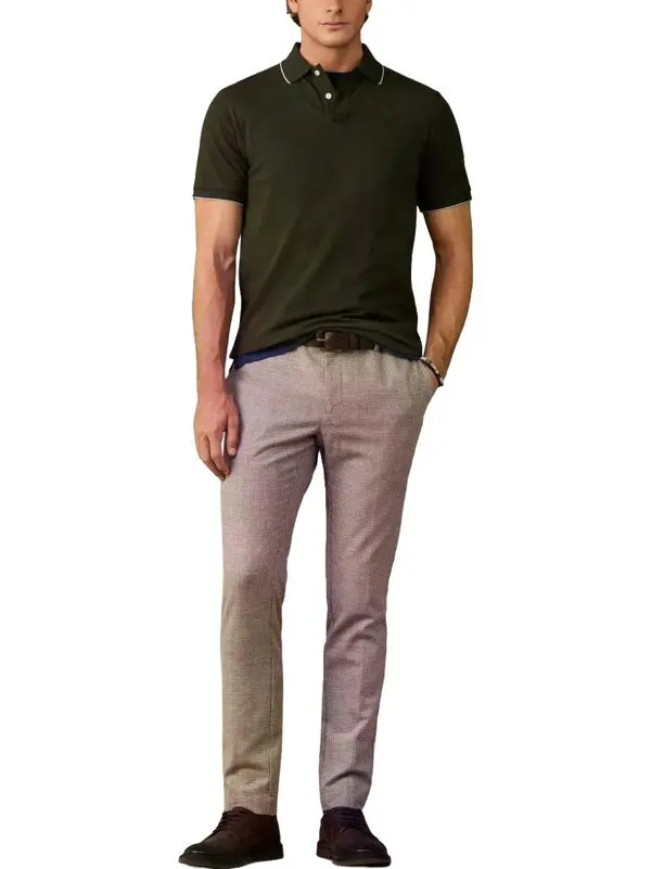 HACKETT  Heritage Tipped Cotton Polo Shirt - Green