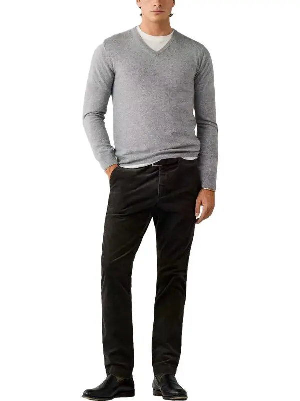 HACKETT  London V-neck Elbow-patch Sweater - Neutrals