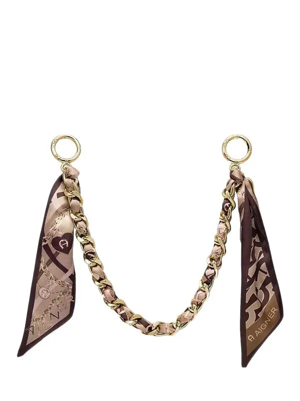 AIGNER Logo-print Interwoven Bag Strap - Brown