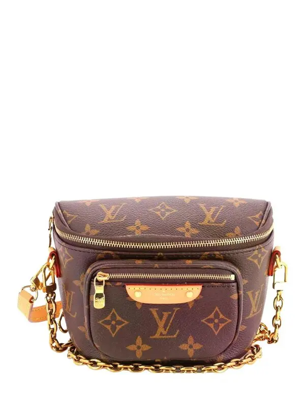 LOUIS VUITTON Bum Bag Monogram Canvas Mini Belt Bag - Brown