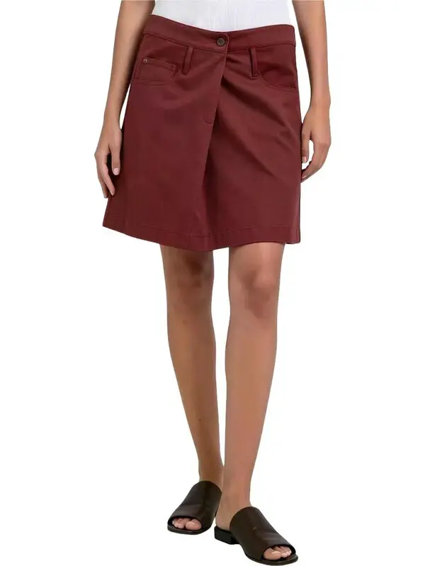 Brunello Cucinelli Wrap-front Skirt - Red