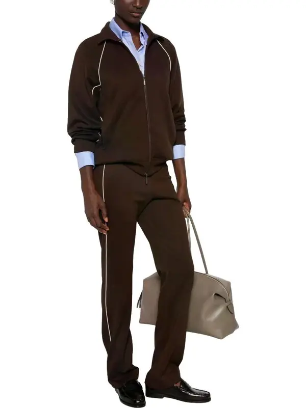 Max Mara Mmlfumetto Side-stripe Trouses - Brown