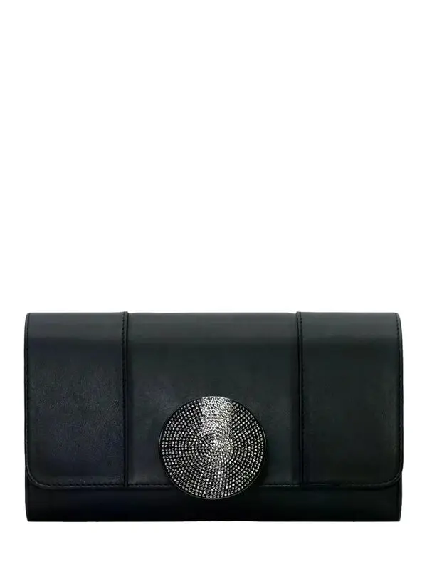 Perrin Le Disque Strass Clutch Bag - Black