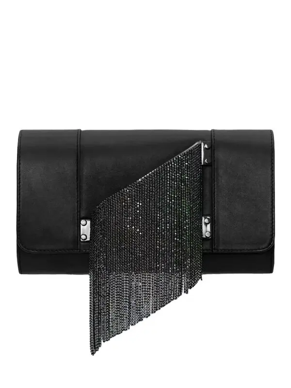 Perrin L'eiffel Cascade Crystal-embellished Clutch Bag - Black