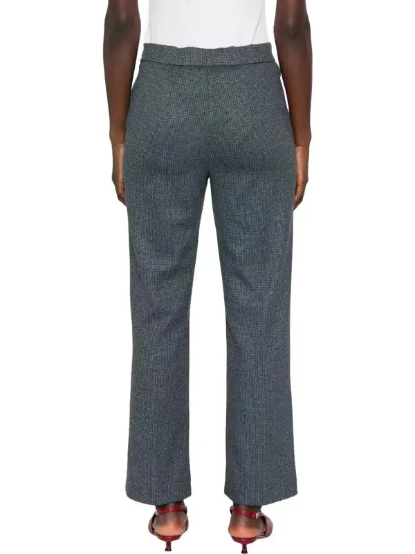 Max Mara Mmldonnola Micro-check Trousers - Grey