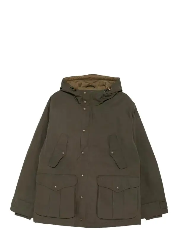 Filson Waxed Mountain Park Hooded Multi-pocket Coat - Green