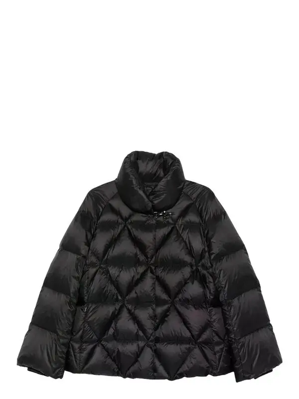 FAY Diamond-quilted Lobster-claw Jacket - Black
