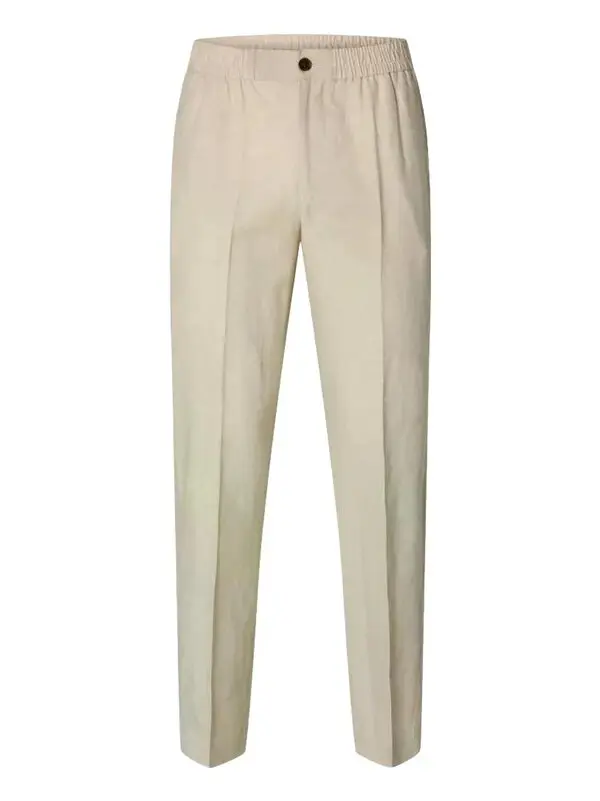 SELECTED Elasticated-waist Trousers - Neutrals
