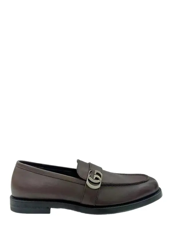 Gucci Loafers With Double G - Brown