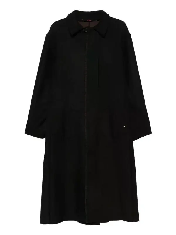 MA+ Button-up Single-breasted Coat - Black