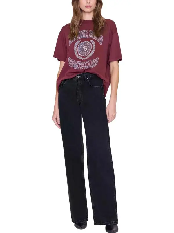 ANINE BING Cade Tee Collegiate Burgundy - Red