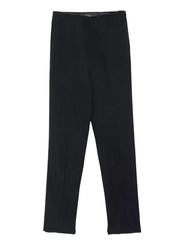 Emporio Armani Ribbed-knit Wool Trousers - Blue