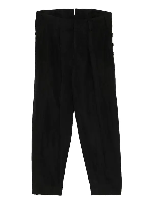 NUDE:MASAHIKO MARUYAMA Pleated Tapered Trousers - Black