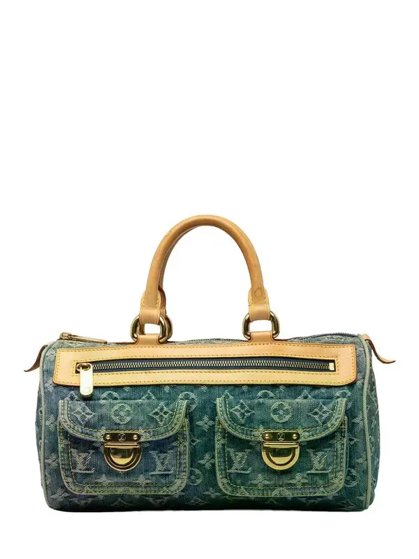 LOUIS VUITTON 2006 Monogram Denim Neo Speedy 30 Boston Bag - Blue