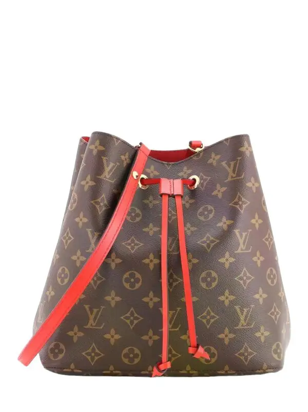 LOUIS VUITTON Neonoe Handbag Monogram Canvas With Leather Mm Bucket Bag - Brown