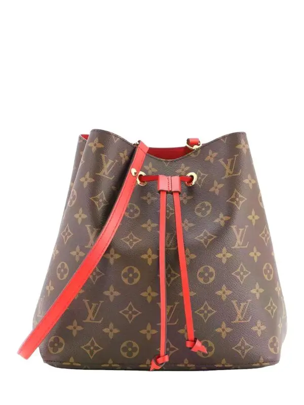 LOUIS VUITTON Neonoe Handbag Monogram Canvas With Leather Mm Bucket Bag - Brown