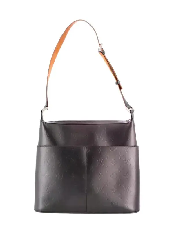 LOUIS VUITTON Mat Sutter Bag Monogram Vernis Shoulder Bag - Grey