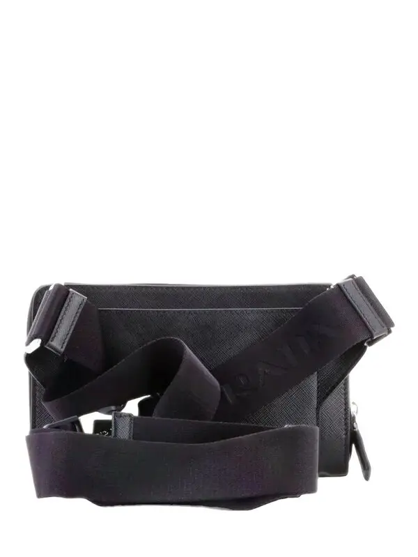 Prada Zip Around Front Pocket Saffiano Leather Belt Bag - Black