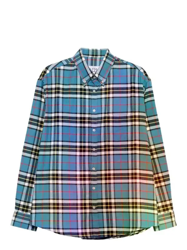 LC23 Check Button-down Shirt - Blue