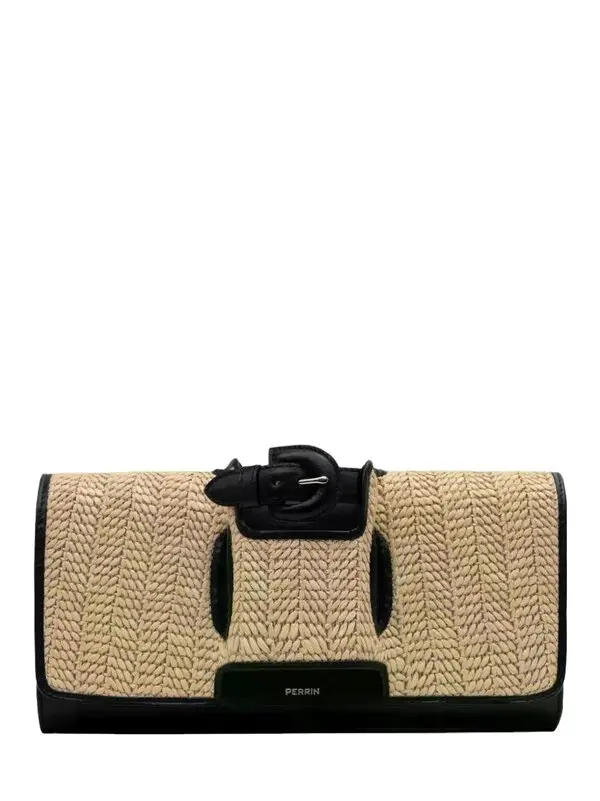 Perrin La Parisienne Raffia Glove Clutch - Neutrals