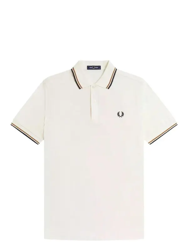 Fred Perry Laurel Wreath Embroidered Polo Shirt - Neutrals