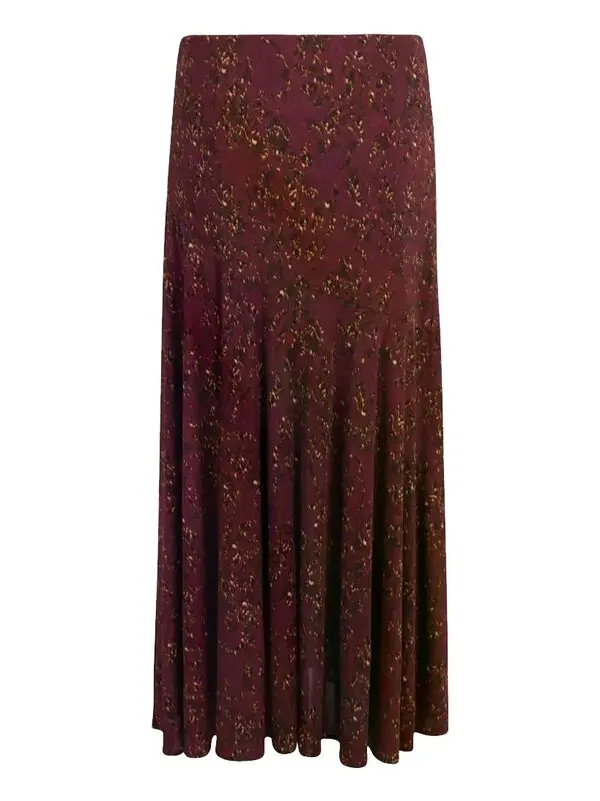 Ulla Johnson Fiona Floral-print Panelled Midi Skirt - Red