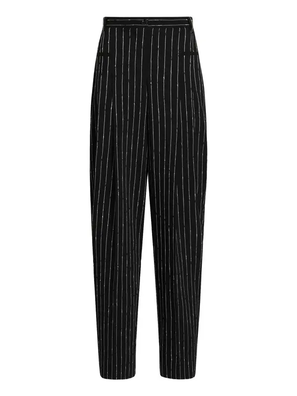 Dolce & Gabbana Pinstripe Virgin Wool Trousers Collection - Multicolor