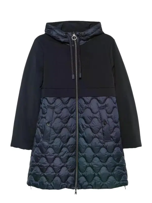 BETTY BARCLAY Quilted Hooded Coat - Blue