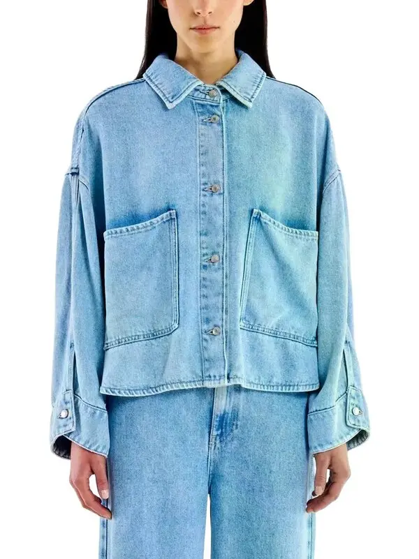 VICOLO Patch-pocket Denim Jacket - Blue