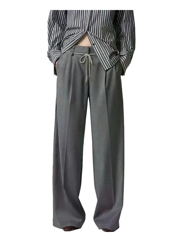 GAELLE PARIS Pleated Trousers - Grey