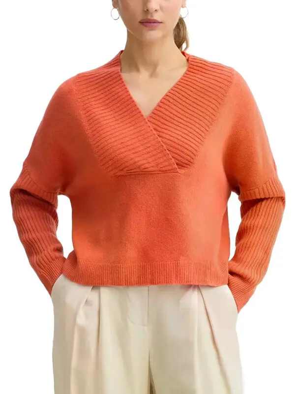 BENETTON V-neck Sweater - Orange