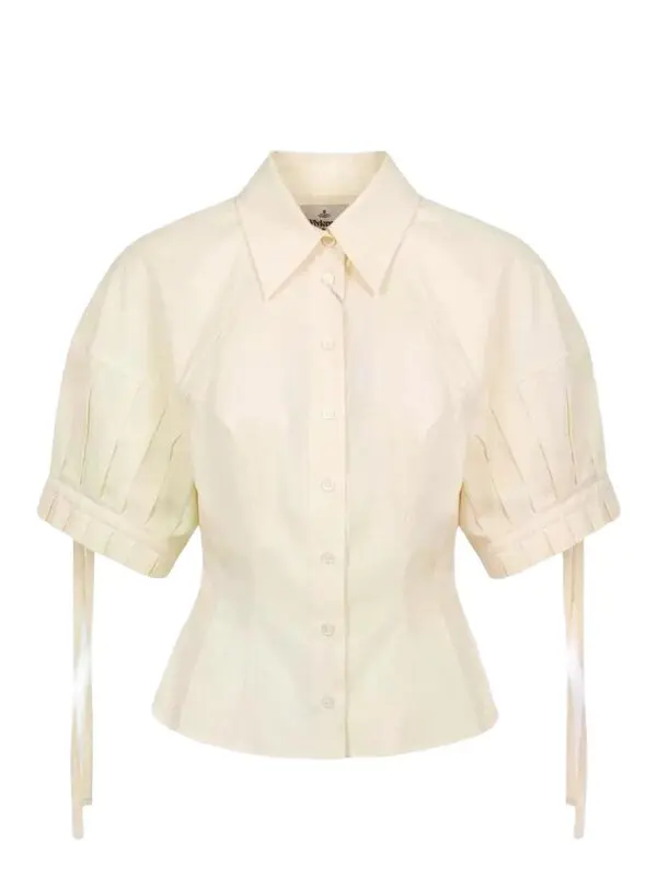 VIVIENNE WESTWOOD Idaho Pleated-sleeve Shirt - Neutrals