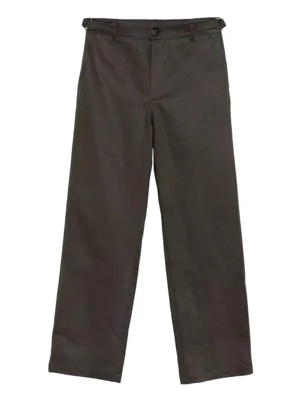 AMARANTO Buckled Straight-leg Trousers - Brown