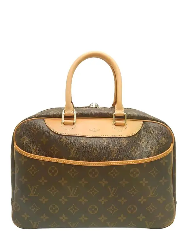 LOUIS VUITTON 2002 Monogram Deauville Handbag - Brown