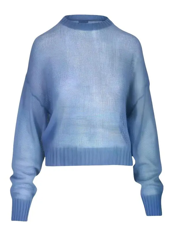 Brunello Cucinelli Sheer Fine-knit Sweater - Blue