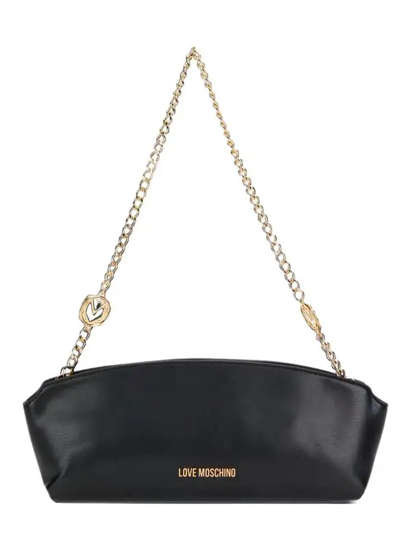 Moschino Logo-lettering Chain-strap Shoulder Bag - Black
