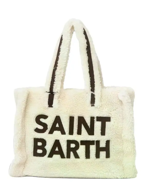 MC2 SAINT BARTH Colette Teddy Logo Tote Bag - Neutrals
