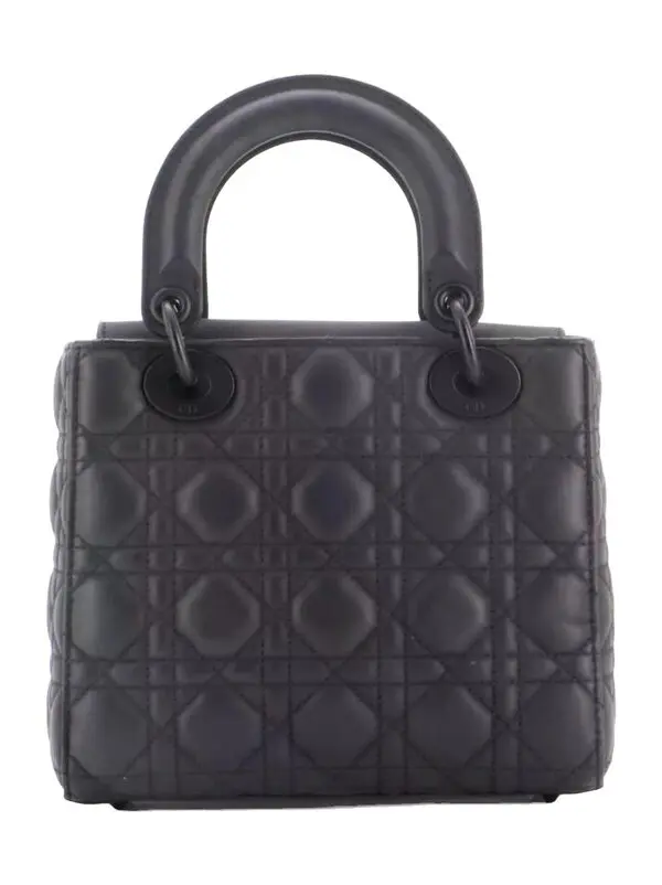 Dior Ultra Matte My Abcdior Lady Bag Cannage Quilt Calfskin Shoulder Bag - Black